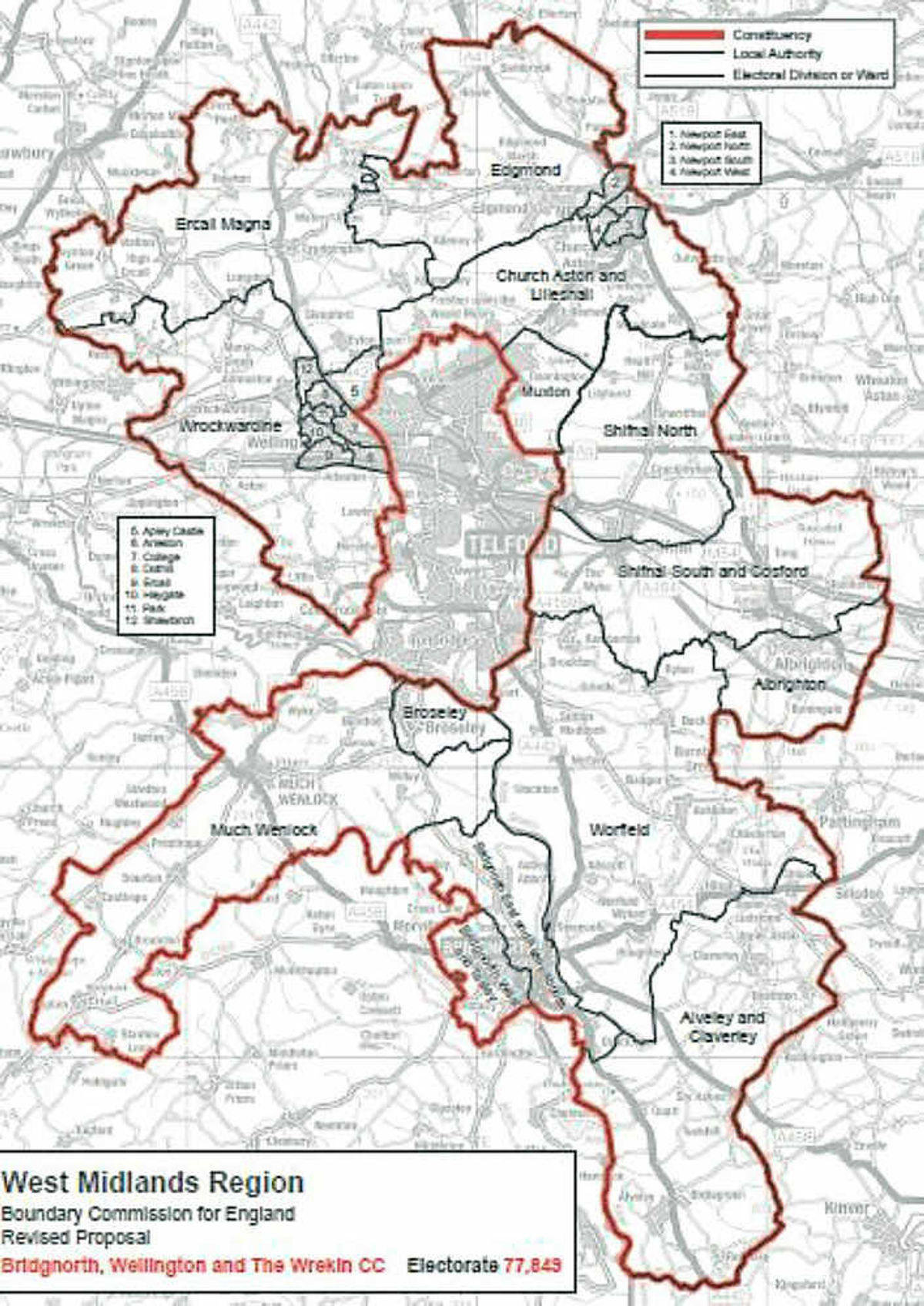 New MP constituency boundaries for Telford & Wrekin | Shropshire Star