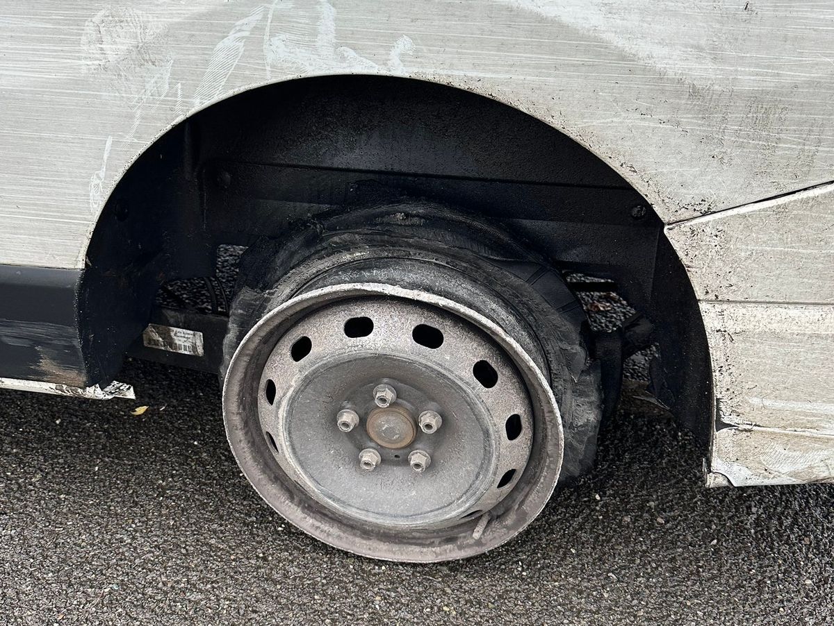 Van with 'three wheels' seen driven along M6 before police find ...