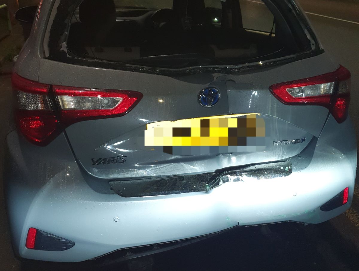 Damaged car seized by police after stopping driver with no insurance or ...