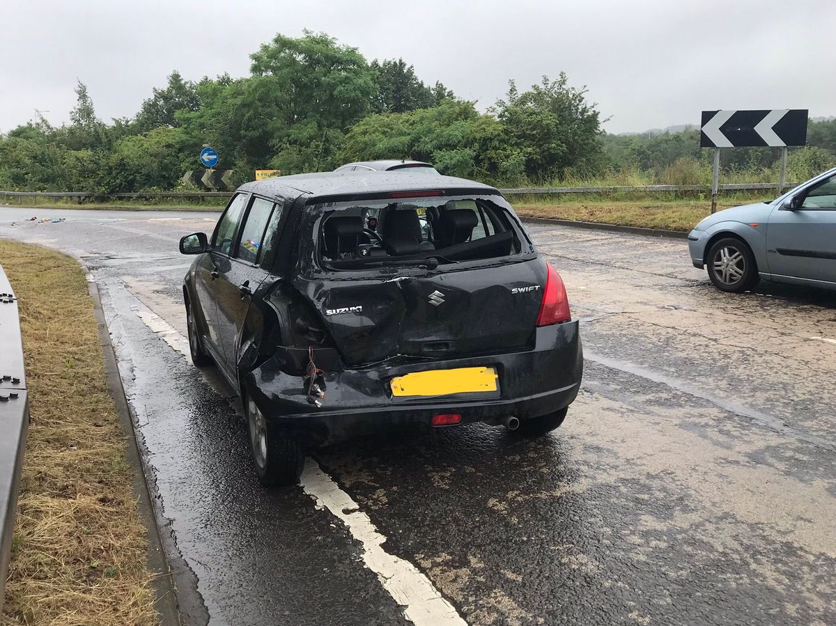 Crash closes one lane of M54 roundabout in Telford | Shropshire Star