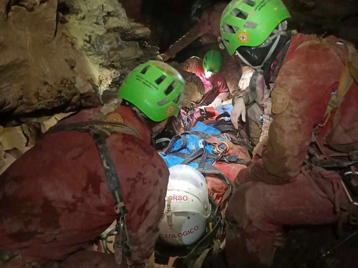 Injured Italian cave explorer carried to safety after 75-hour rescue ...