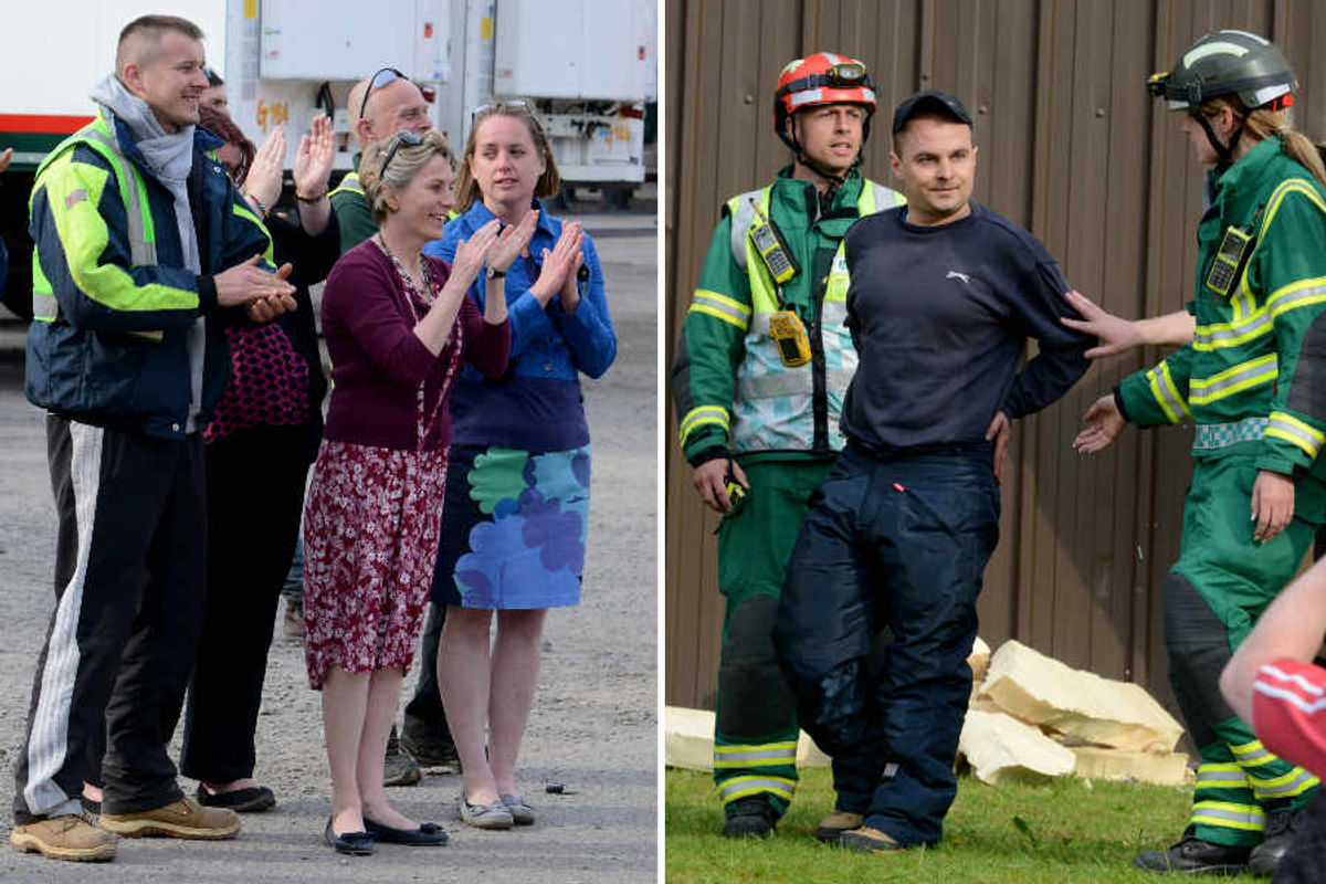 Hinstock warehouse collapse: Worker freed after more than nine hours ...