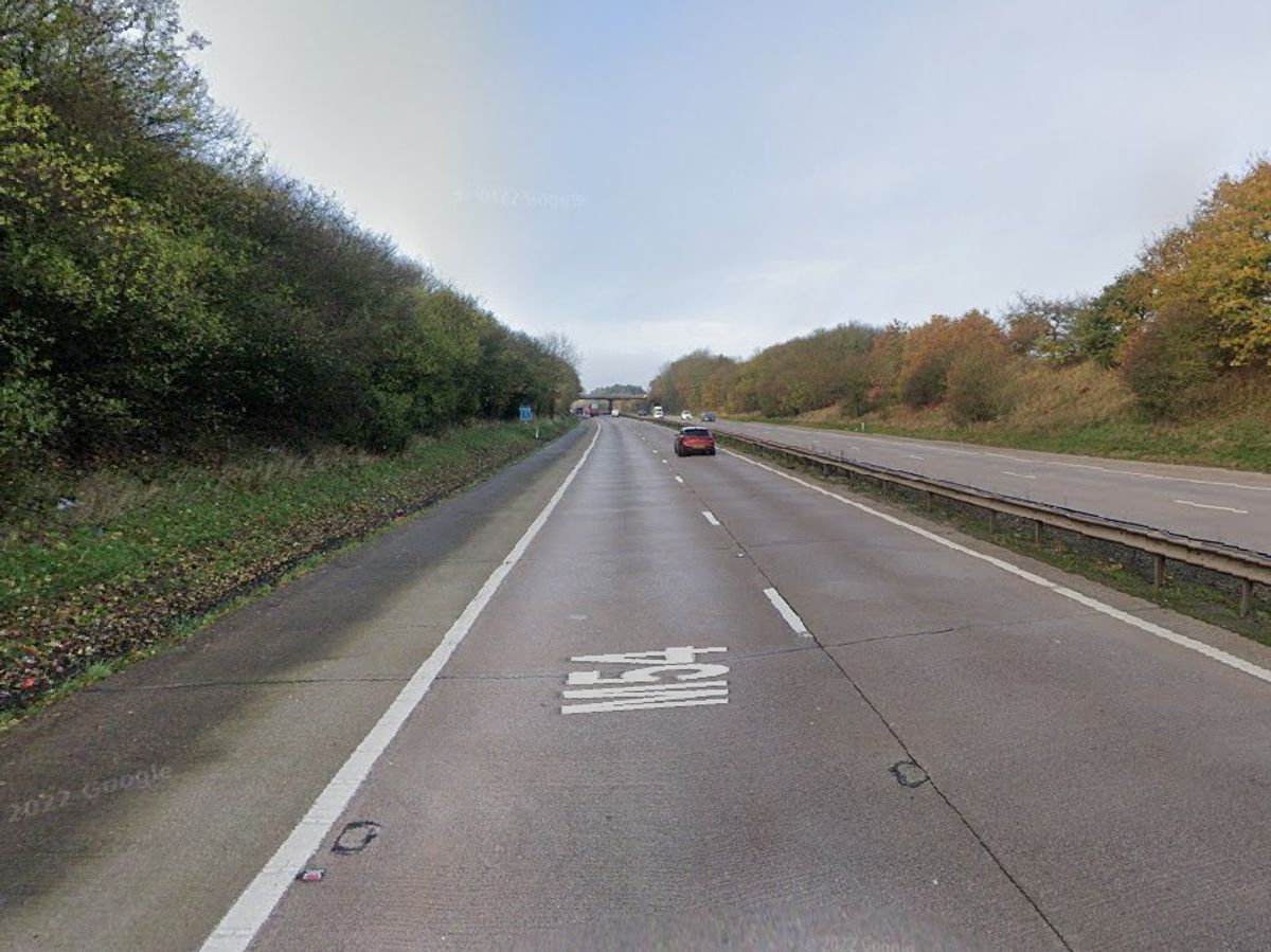 Westbound M54 shut and traffic delayed after collision that left car on ...