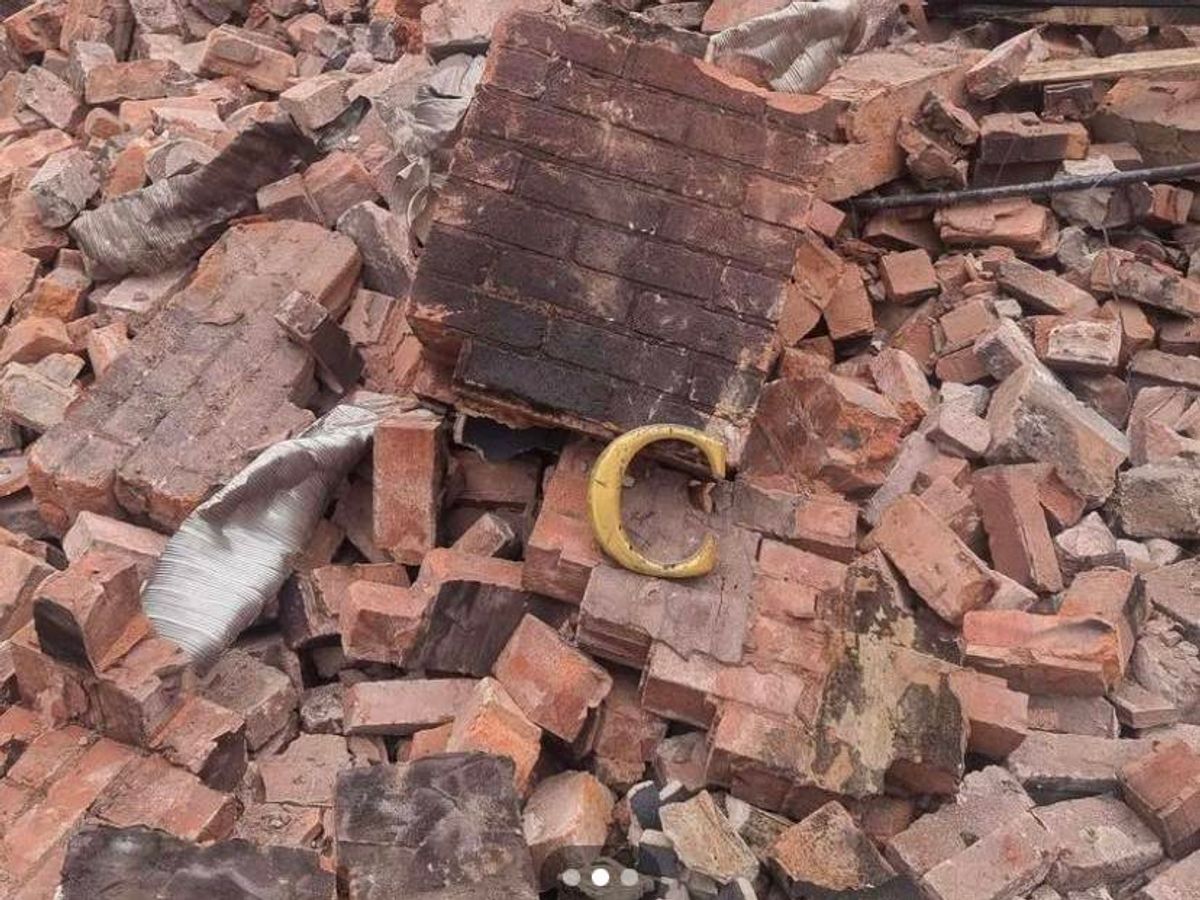 'Original' bricks and items plucked from Crooked House rubble by ...