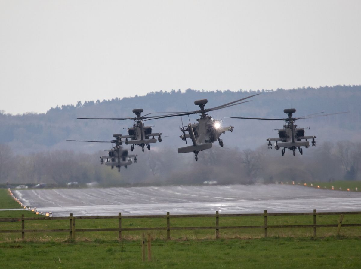 In pictures: Shropshire base says farewell to Apache helicopters on ...
