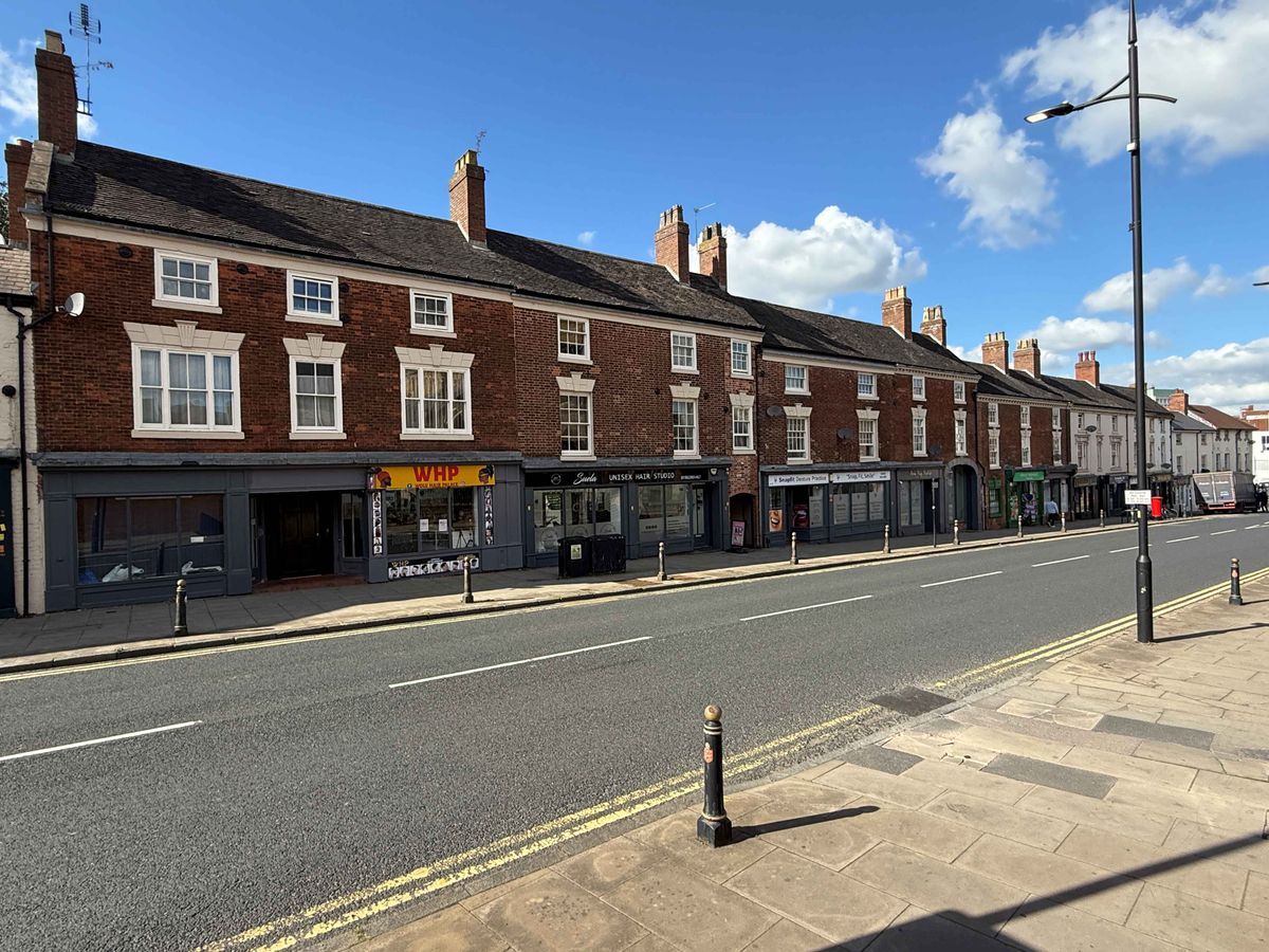 A parade of shops in Wolverhampton city centre is up for auction ...