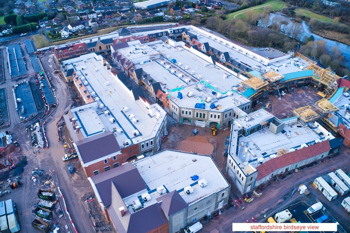 GALLERY: New drone shots show Cannock outlet village taking shape | Express & Star