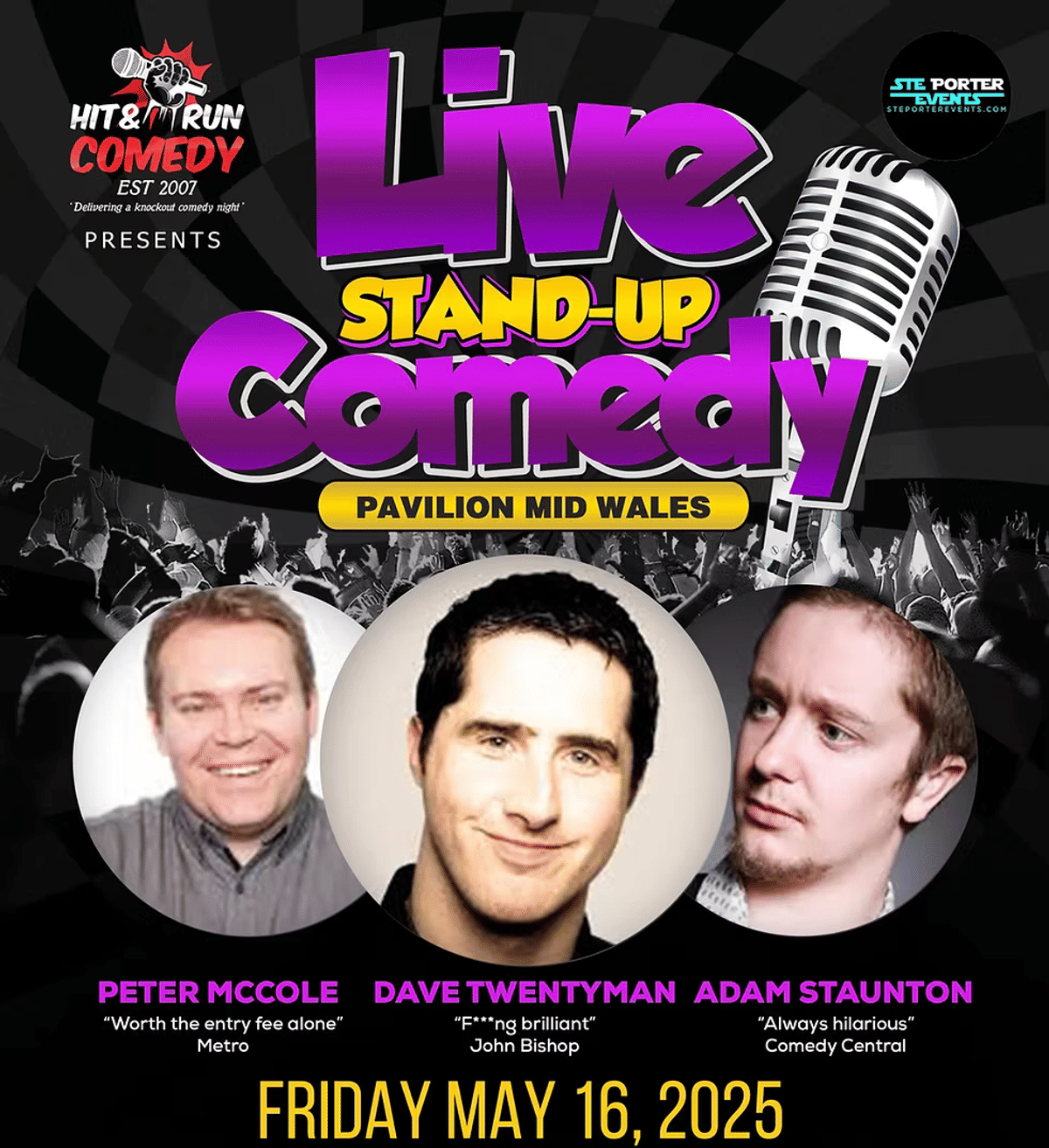 A live stand-up comedy night will be held at a Llandrindod Wells venue ...