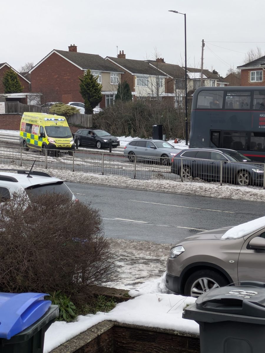 Police stop traffic at busy Great Barr crossroads - ambulance crew on ...