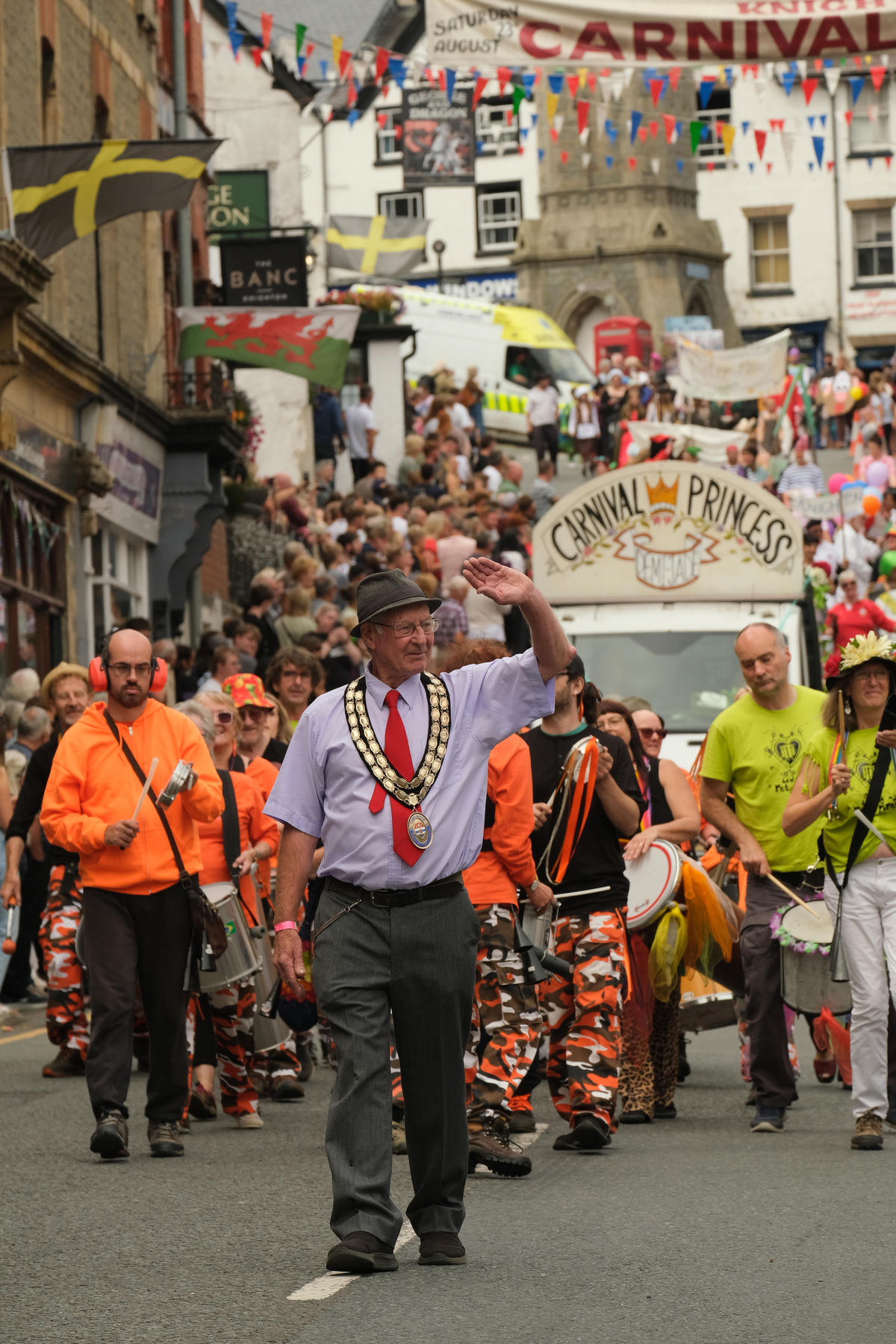 "Knighton’s procession was truly spectacular with a great amount of floats and lots of walkers ...