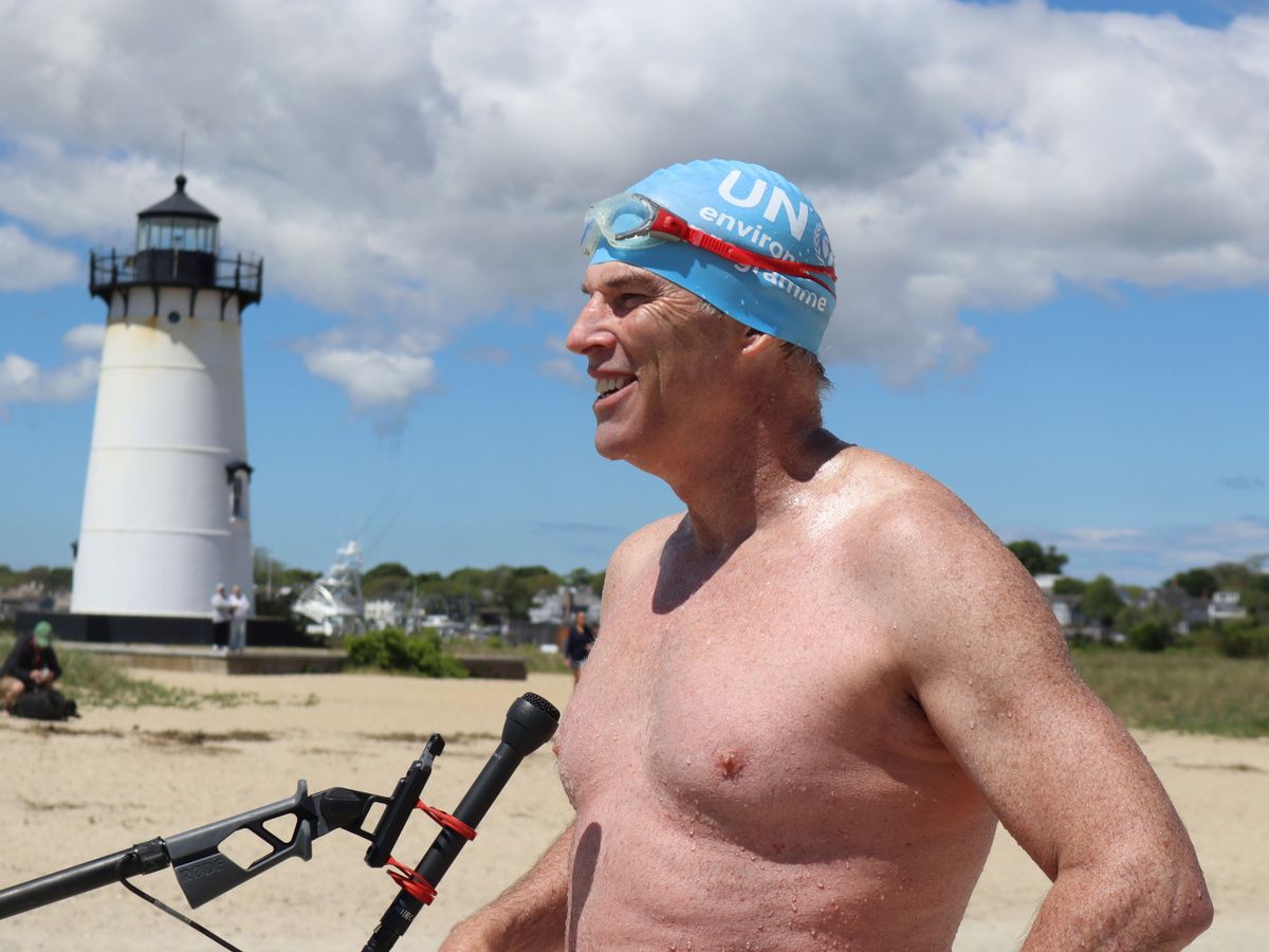 Lewis Pugh warns we must protect sharks as he completes swim to mark ...