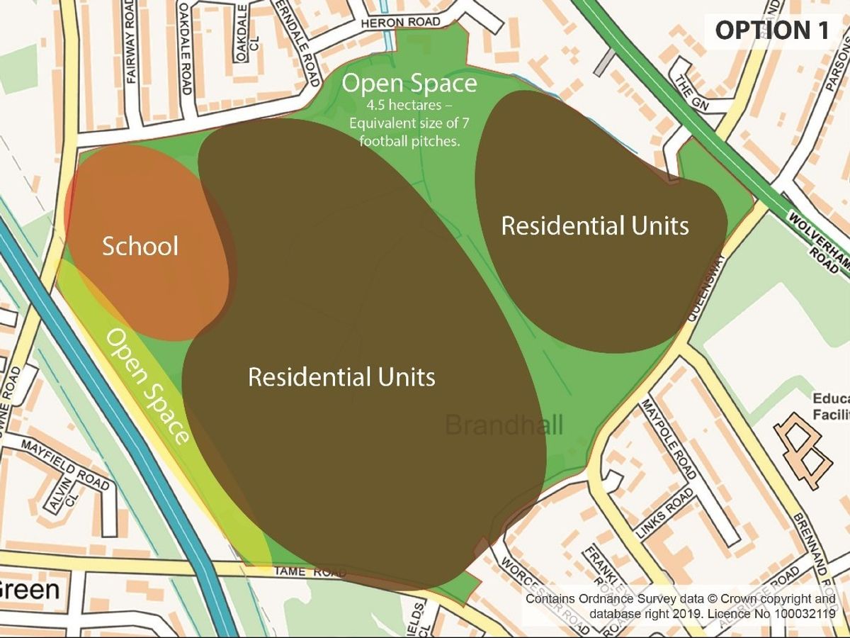 Maps show potential extent of housing at Brandhall Golf Course ...