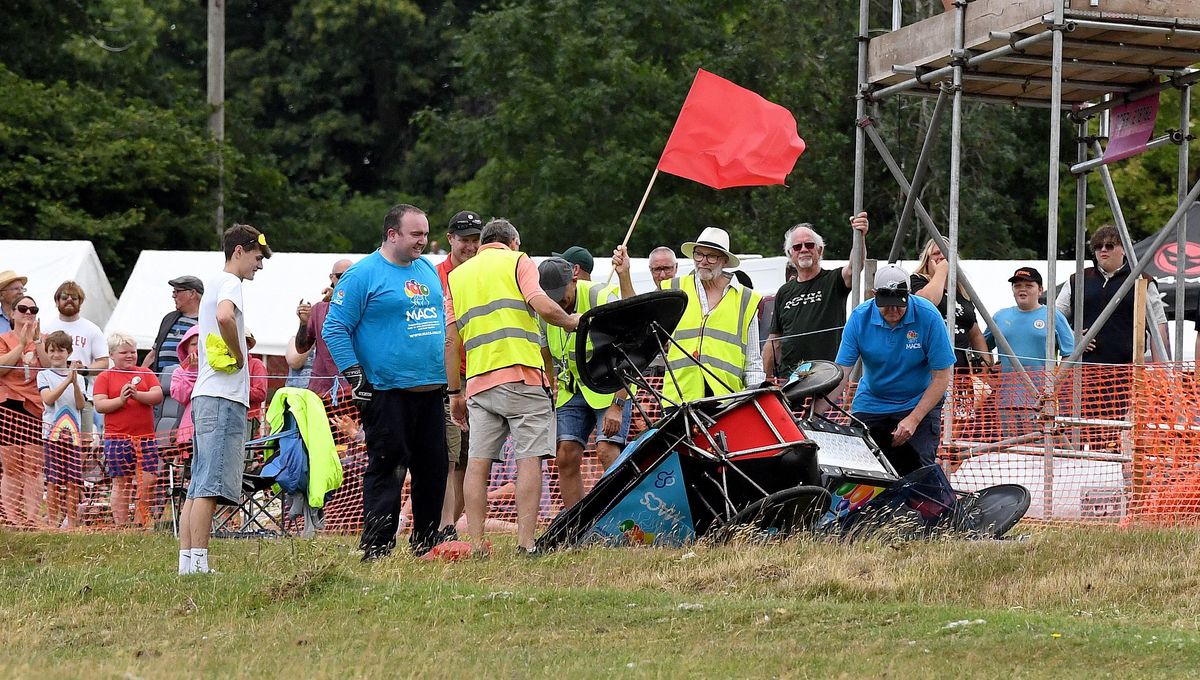 Going, going, gone! 20 incredible pictures of karts flipping, crashing ...