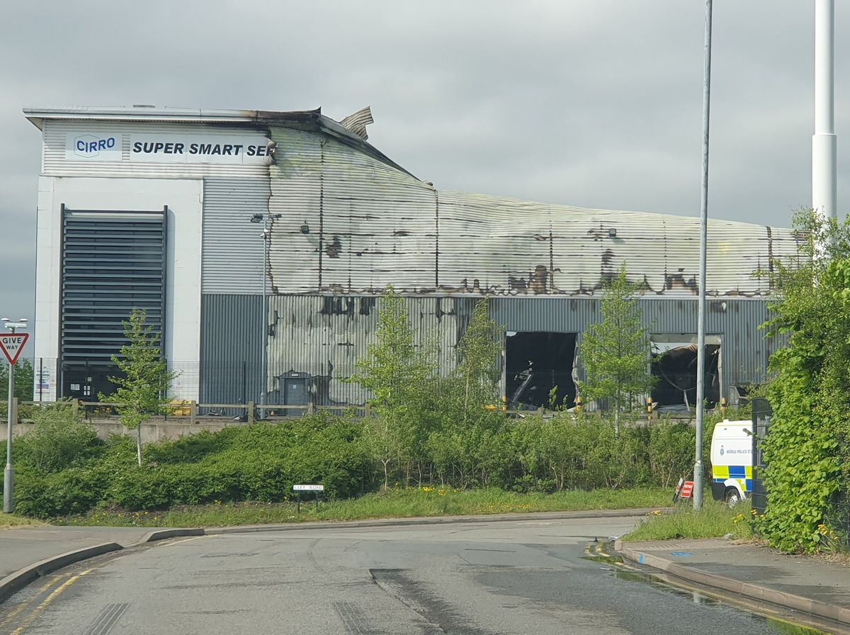 Latest scene at Cannock warehouse after fire crews spend weekend ...