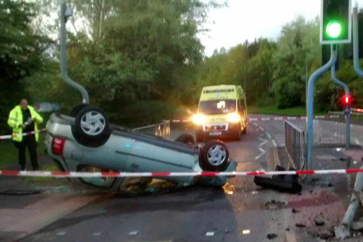 Woman charged with drink-driving after car overturns in Telford crash ...