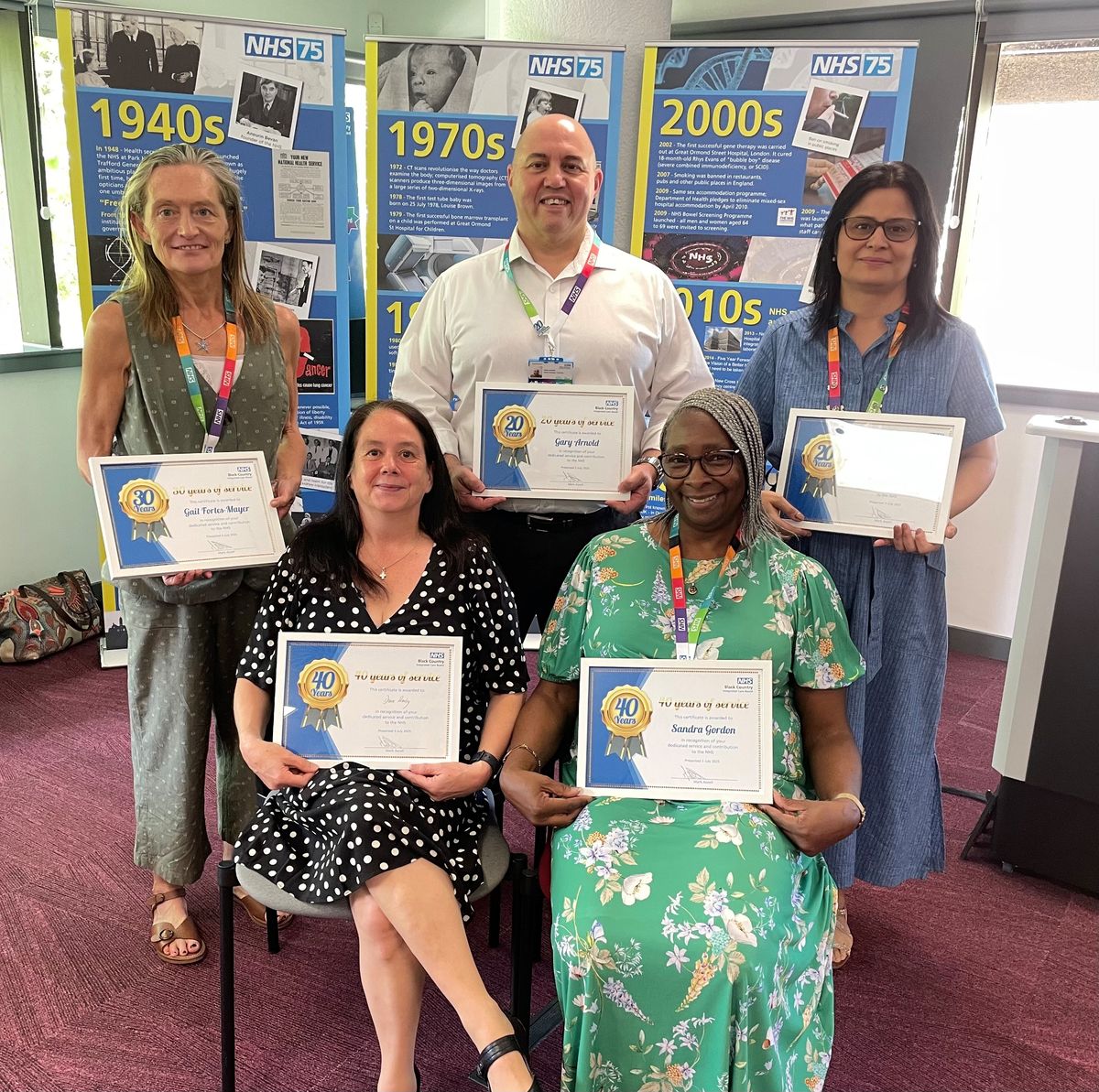 NHS staff in the Black Country celebrate 640 years of long service ...