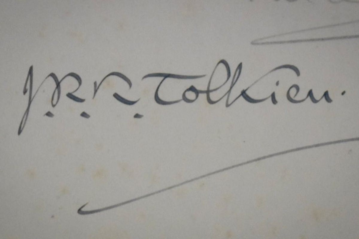 Discovery of Tolkien's signature sees copy of The Hobbit fly past ...