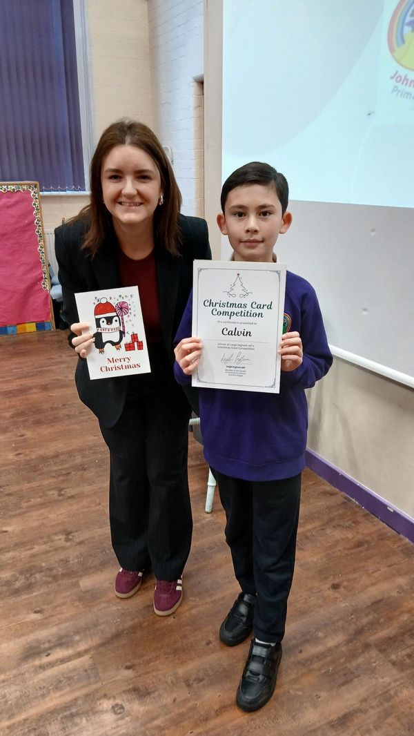 John Wheeldon Primary Academy pupil wins Stafford MP's Christmas card ...