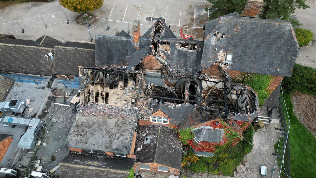 Watch: New aerial footage reveals significant fire damage at Shrewsbury ...