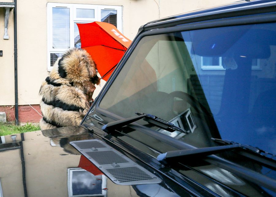 TV star 'Lip King' Jordan James Parke seen emerging from his home in ...