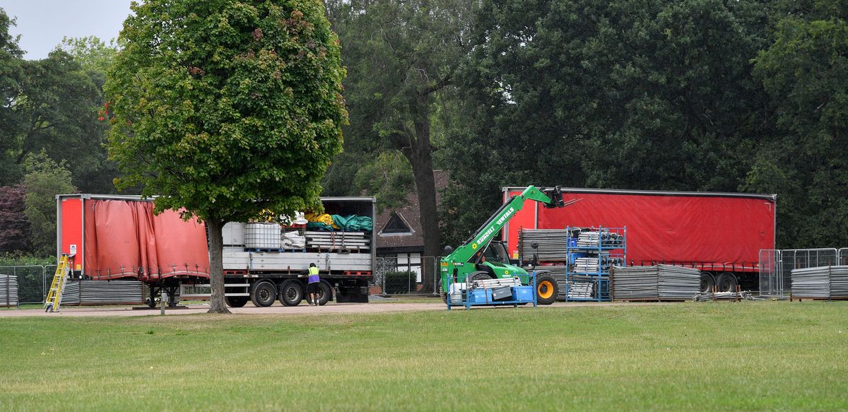 Work begins to turn Wolverhampton park into music festival site ahead ...