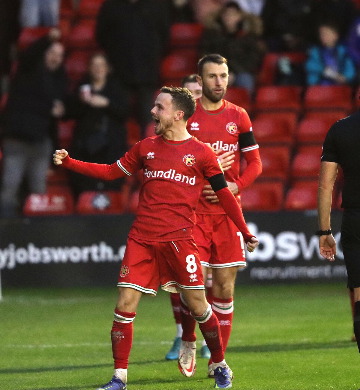 Liam Kinsella enjoys a rare Walsall goal | Express & Star