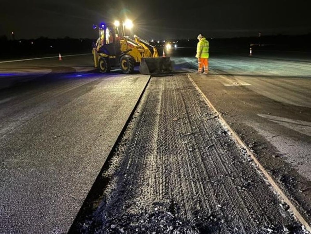 Airport completes £2m of night-time airfield maintenance work ...